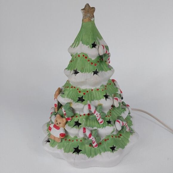 Unbranded | Holiday | Vintage Ceramic Lighted Tree Candycanes Bears And ...